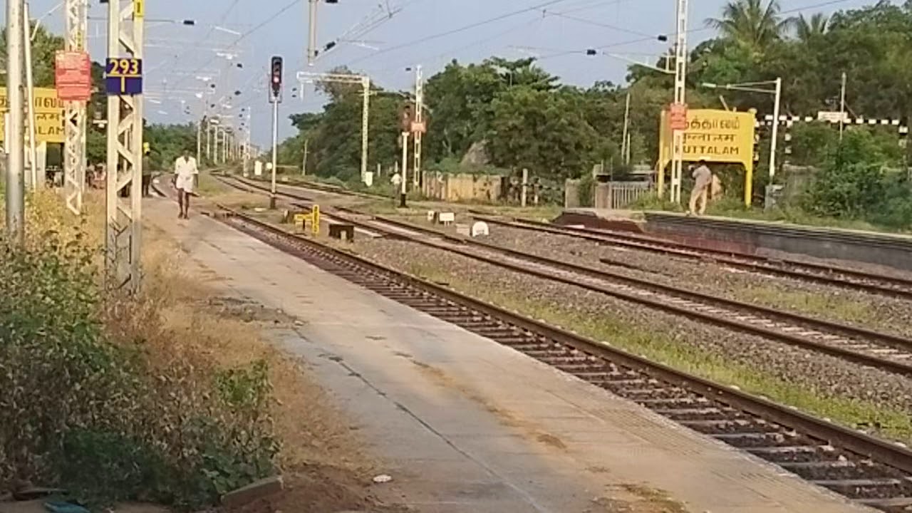 Mainline Mayiladuthurai To Thanjavur first electric loco trial with ...