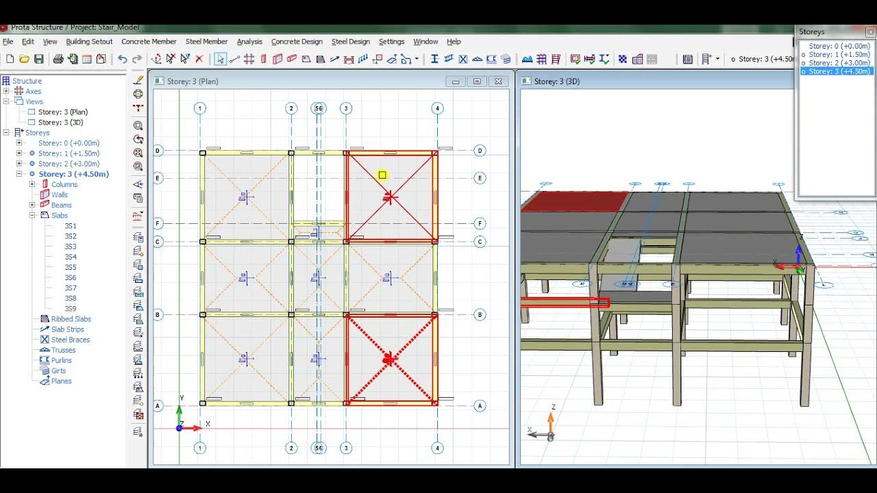 HOW TO MODEL STAIR IN PROTA STRUCTURE Part 2/2 - YouTube