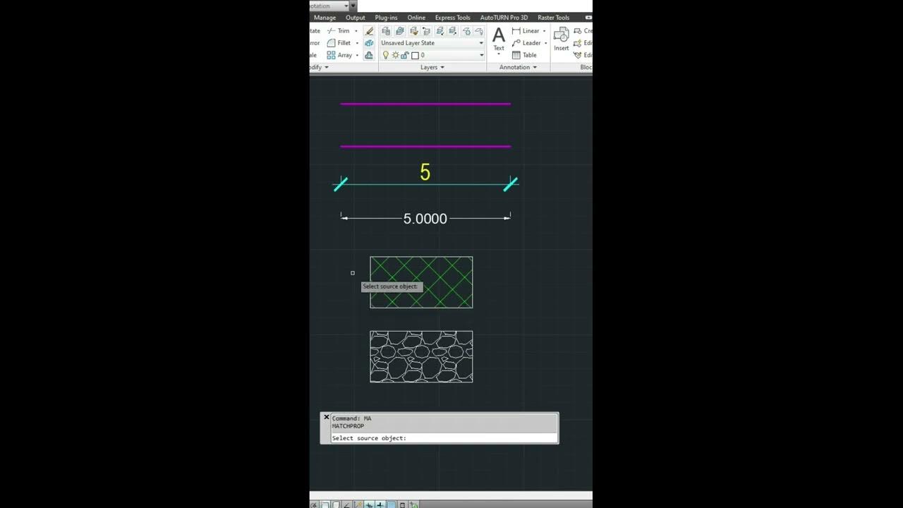 AutoCad #21 MATCHPROP - Applies the properties of a selected object to other objects #shorts ...