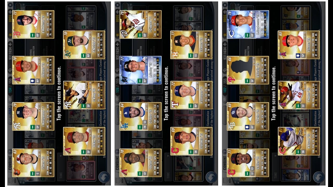 선수 조합 🙄🙄🙄 Player Combination [MLB 9 INNINGS 20] - YouTube