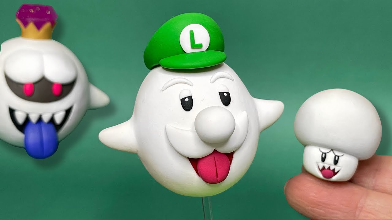 Making Boo-Luigi from Super Mario Galaxy | Polymer Clay - YouTube