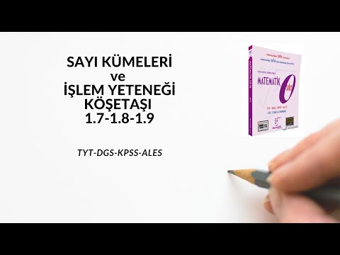 SAYI KÜMELERİ ve İŞLEM YETENEĞİ KÖŞETAŞI 1.7-1.8-1.9 KAREKÖK YAYINLARI (MATEMATİK SIFIR)