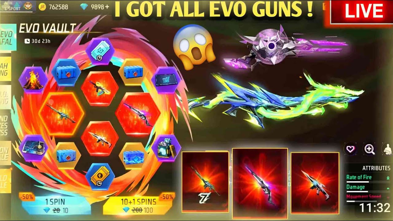 FREE FIRE NEW EVO VAULT EVENT | NEW PARAFAL EVO GUN SKIN EVENT LORE ...