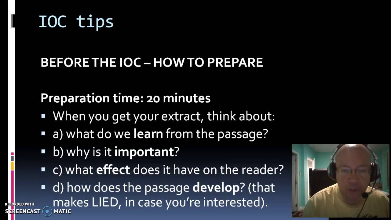 IB English A: The IOC - how to prepare well - YouTube