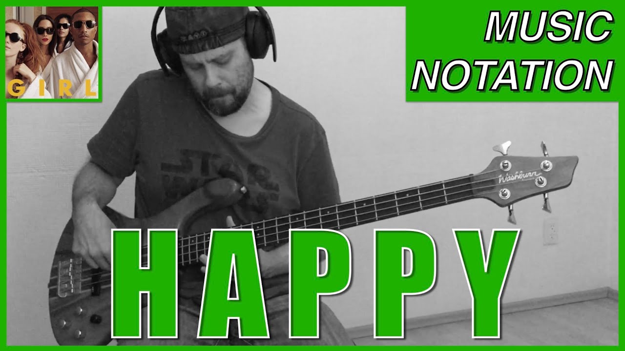 "Happy" notation , Pharrell Williams [BASS ONLY] - YouTube