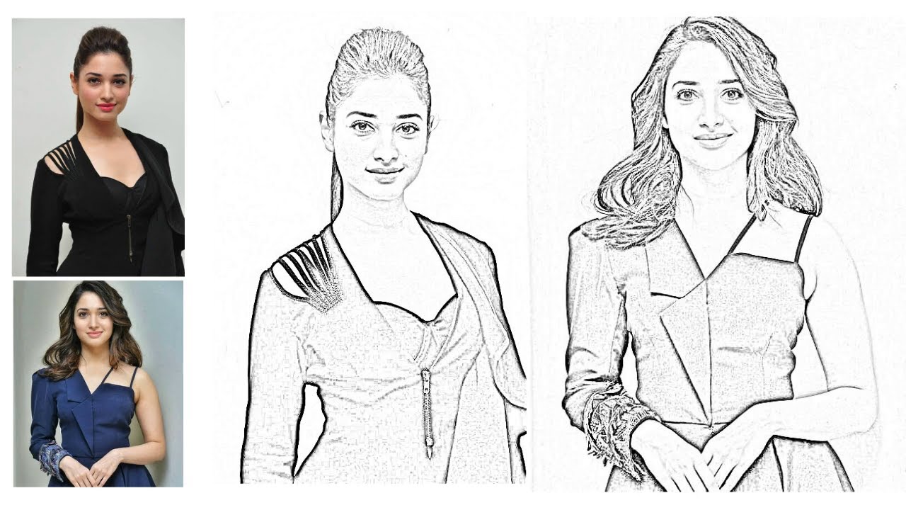 Sketch of Tamannaah Bhatia | Sketch and Drawing | Tamannaah Bhatia ...