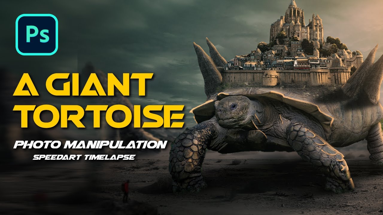 A Giant Tortoise - Speedart Photo Manipulation Timelapse - Photoshop ...