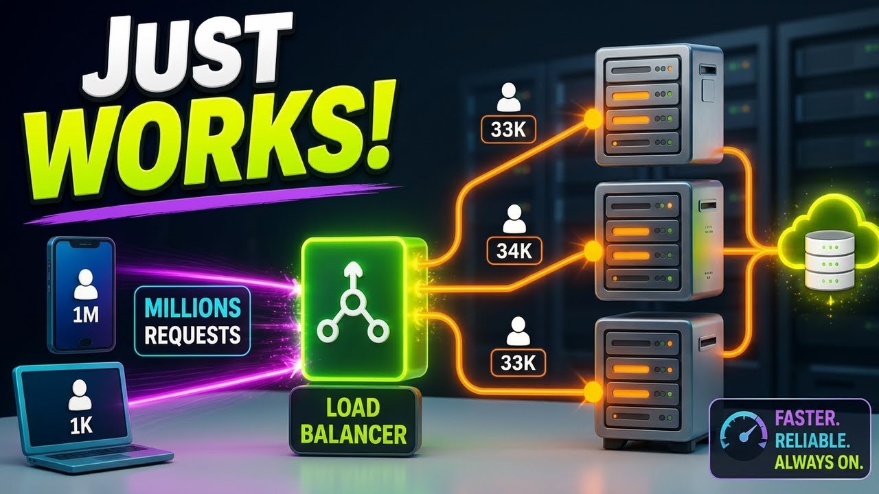 How Load Balancers Work 🔄 | Animated Visualization Explained - YouTube