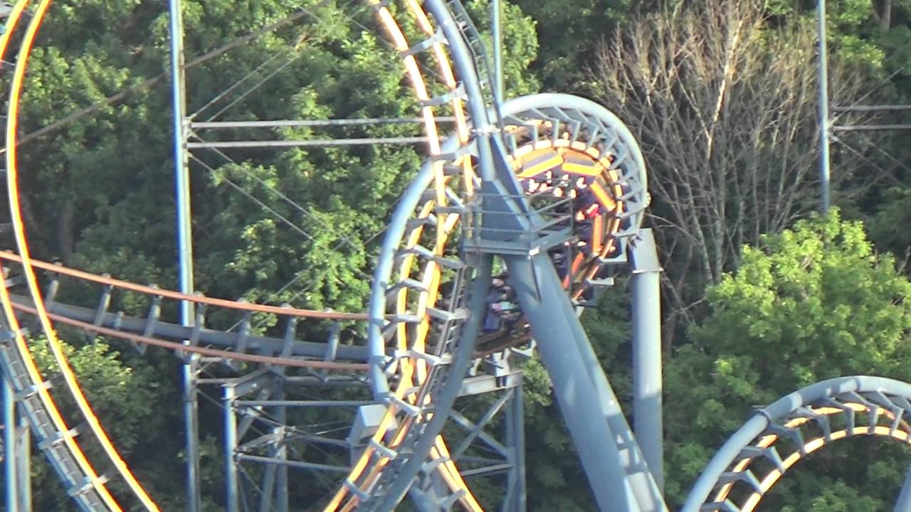 Close Up Video of the Vortex Rollercoaster at Kings Island Amusement ...