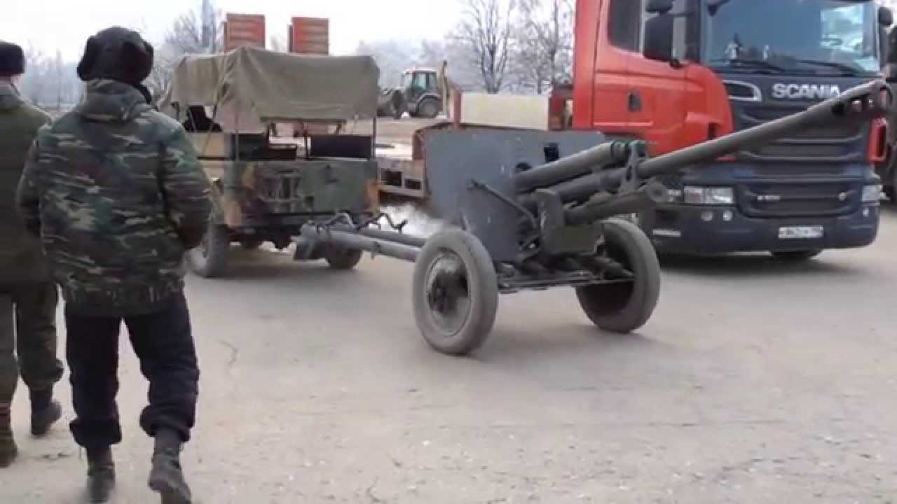 ZiS-3 76mm Divisional Gun Blank Firing - YouTube