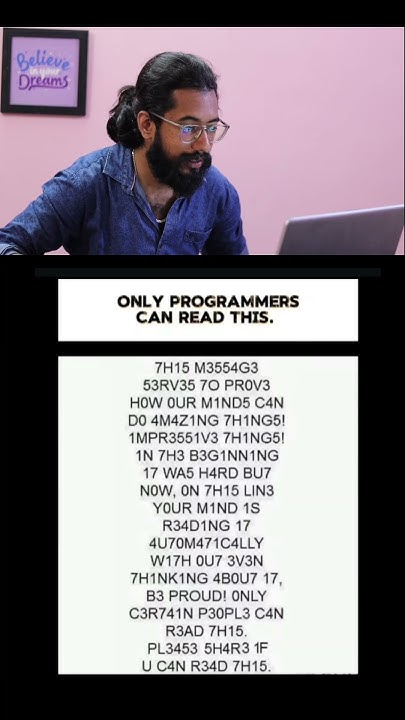 only programmers can read this | Honest reaction video - YouTube