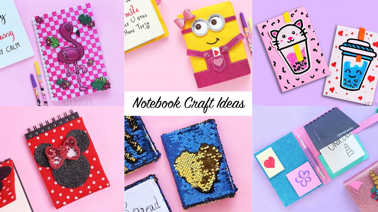6 Easy DIY Notebook | Amazing Notebook Covers | DIY School Supplies ...