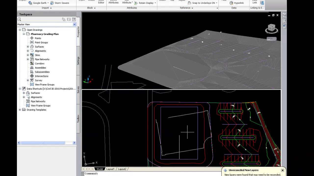 Civil 3D plotting and building site - YouTube