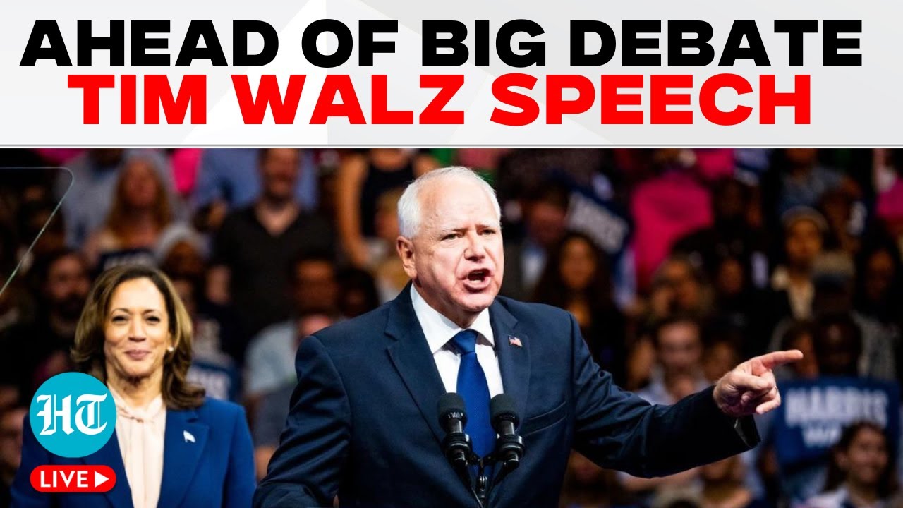 LIVE: Tim Walz Speech Ahead Of High-Stakes Trump Vs Kamala US ...