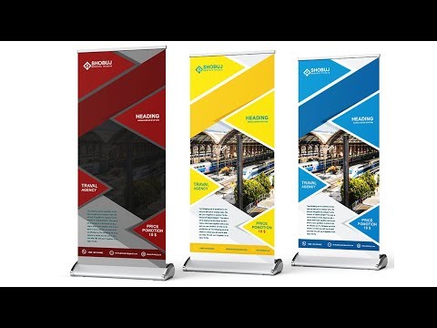 Roll Up Banner Design Tutorial By Adobe Photoshop - YouTube