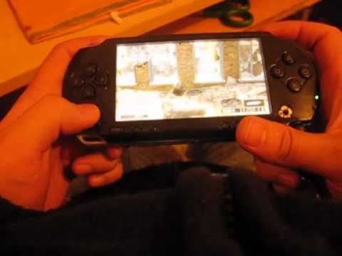 PSP dual analog stick / sound reactive led / umd door mod - YouTube