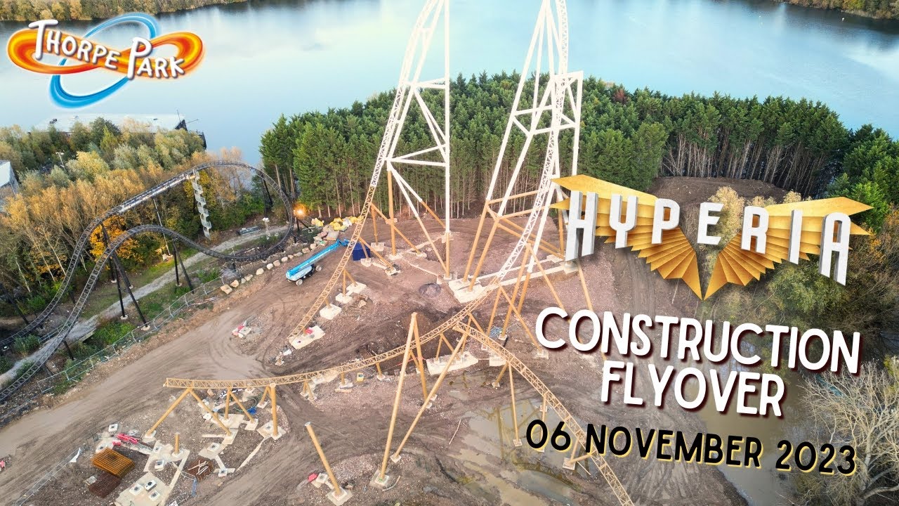 HYPERIA Construction Flyover | 06/11/23 | Thorpe Park | Project Exodus ...