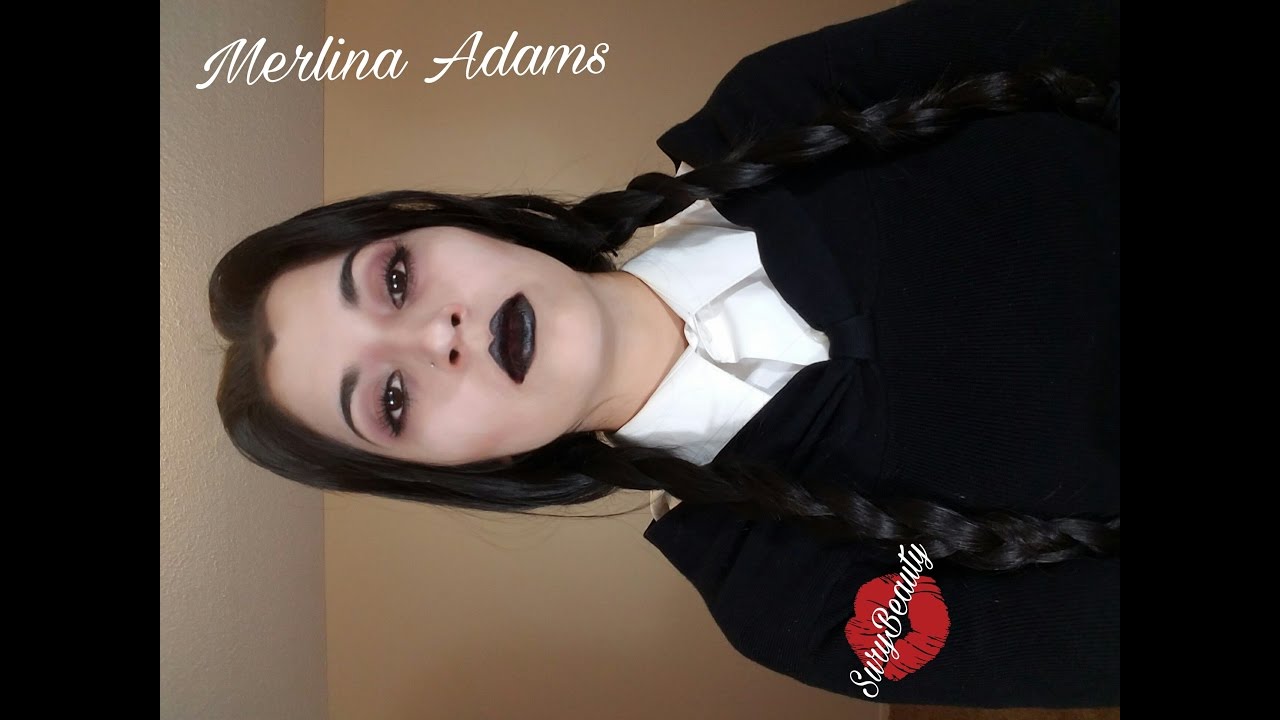 Maquillaje rapido y facil inspirado en Merlina Adams| Quick and easy ...