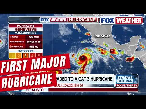 Genevieve Upgraded To Category 3 Storm, Becomes Season's First Major Hurricane