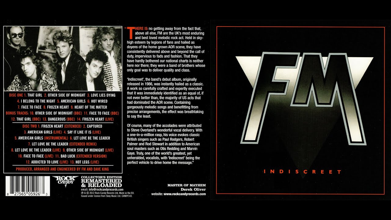 FM - Indiscreet [1986/2012 full album] - YouTube
