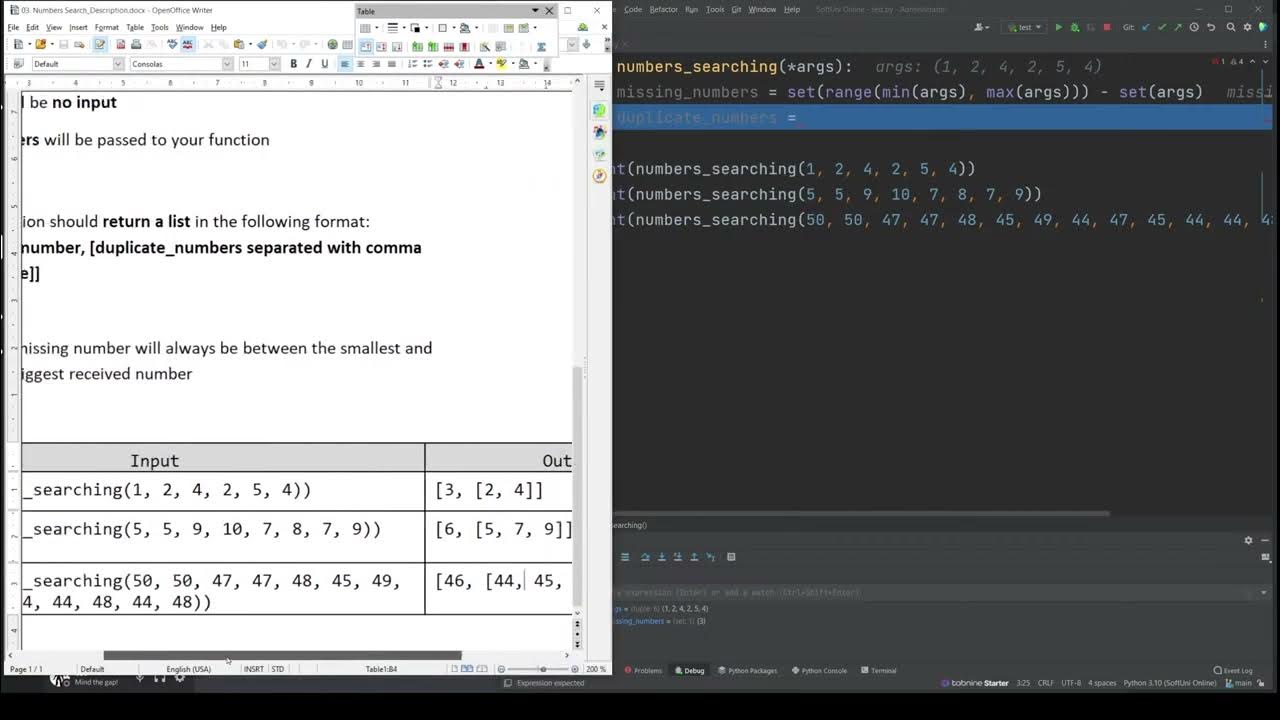 SoftUni Advanced - 03. Numbers Search - Python Advanced Retake - Exam 19 August 2020 - YouTube
