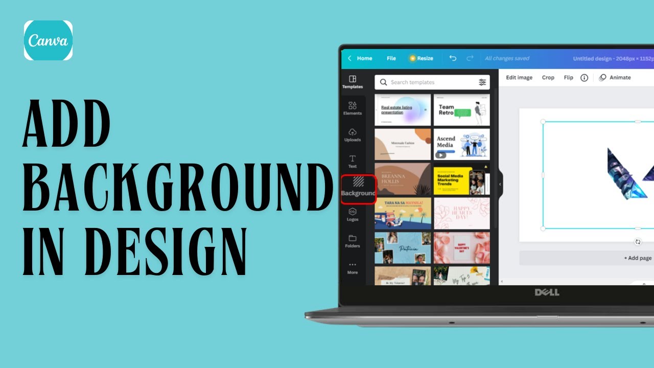 How to Add Background in Canva Design - YouTube