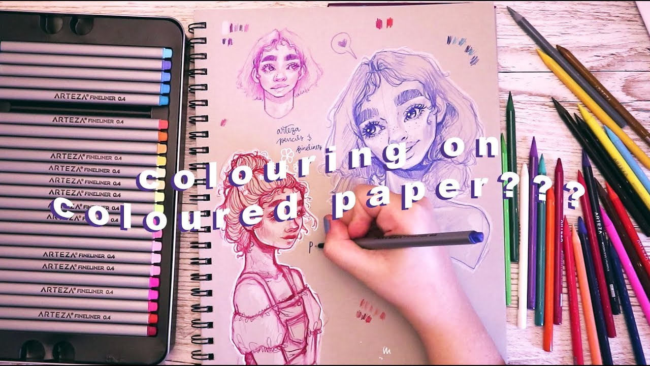 Drawing on Gray Paper??? | 200k giveaway! - YouTube