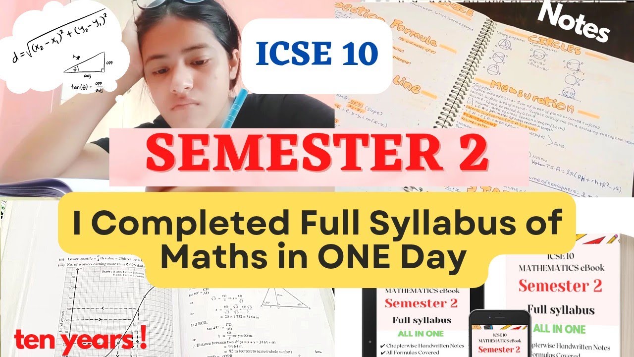 I Completed Full Syllabus Of Maths In One Day ICSE 10 Last Month I Completed Full Syllabus Of Maths In One Day ICSE 10 Last Month