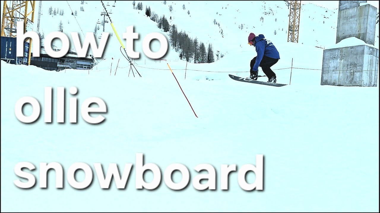 how to ollie snowboard - YouTube