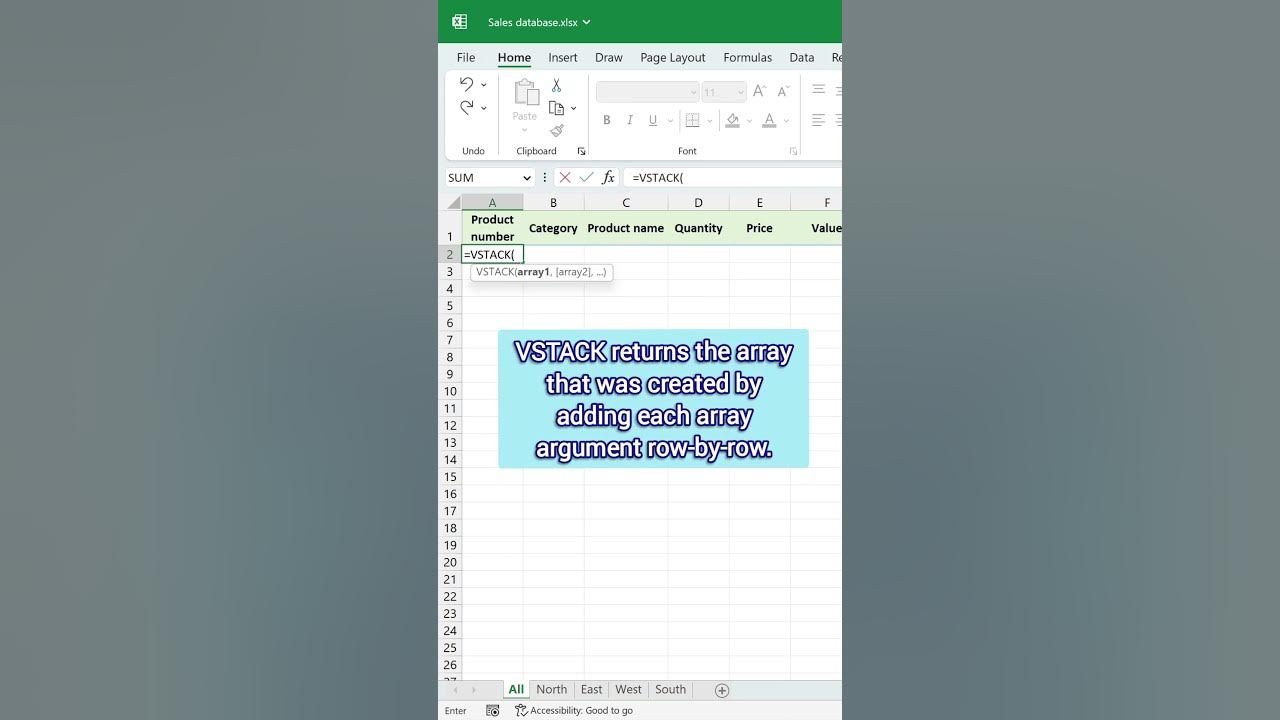 ️ How To Combine Similar Multiple Sheets Using Vstack Function Excel Exceltips Tutorial Youtube 3715