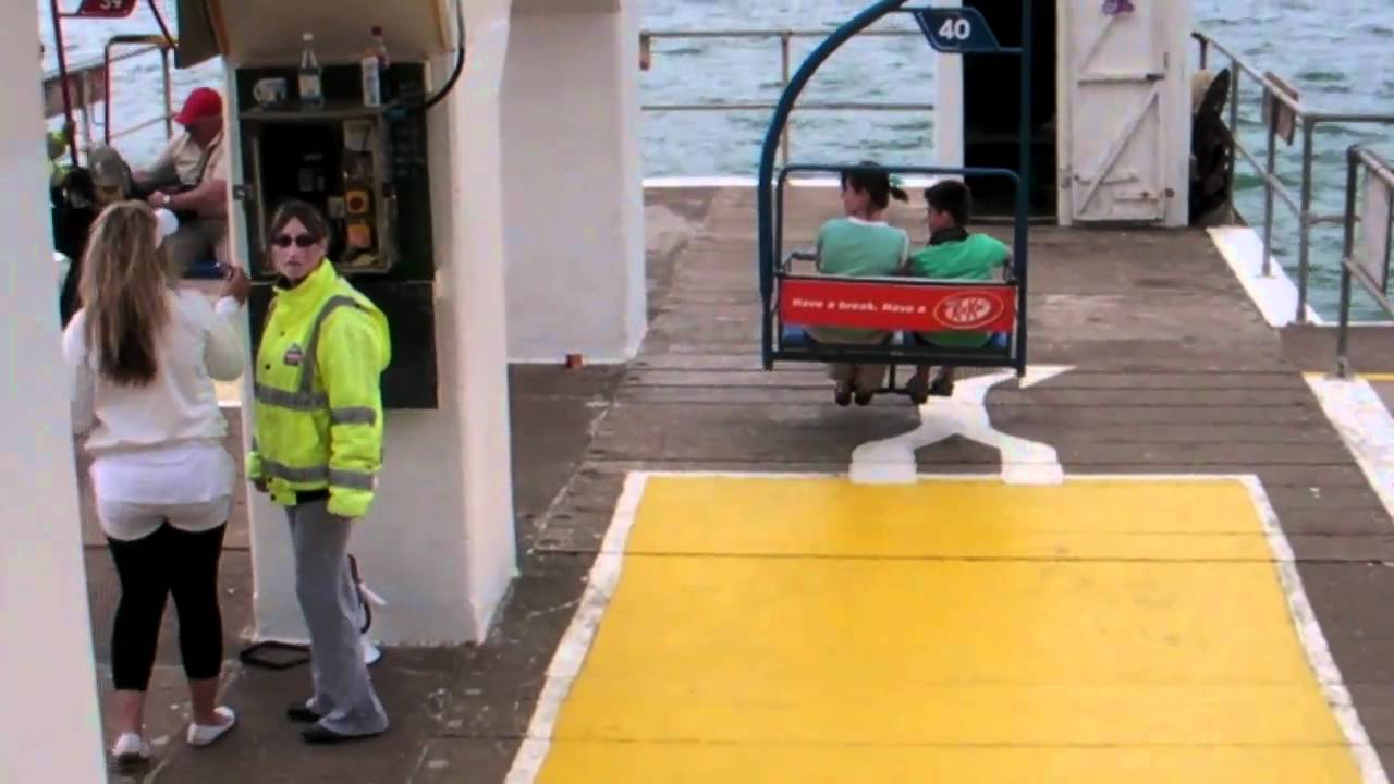 Needles chairlift Isle of Wight August 2010 - YouTube