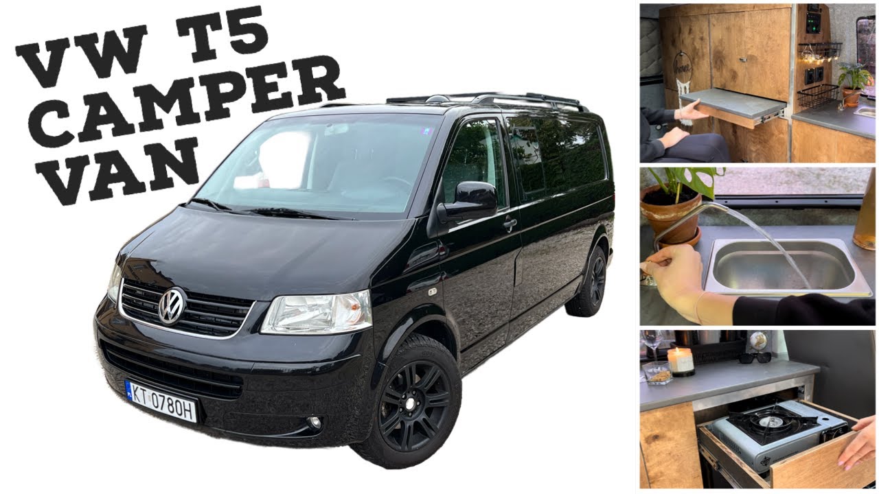VW T5 CAMPER 2,5 TDI LONG CUSTOM TRANSPORTER - YouTube