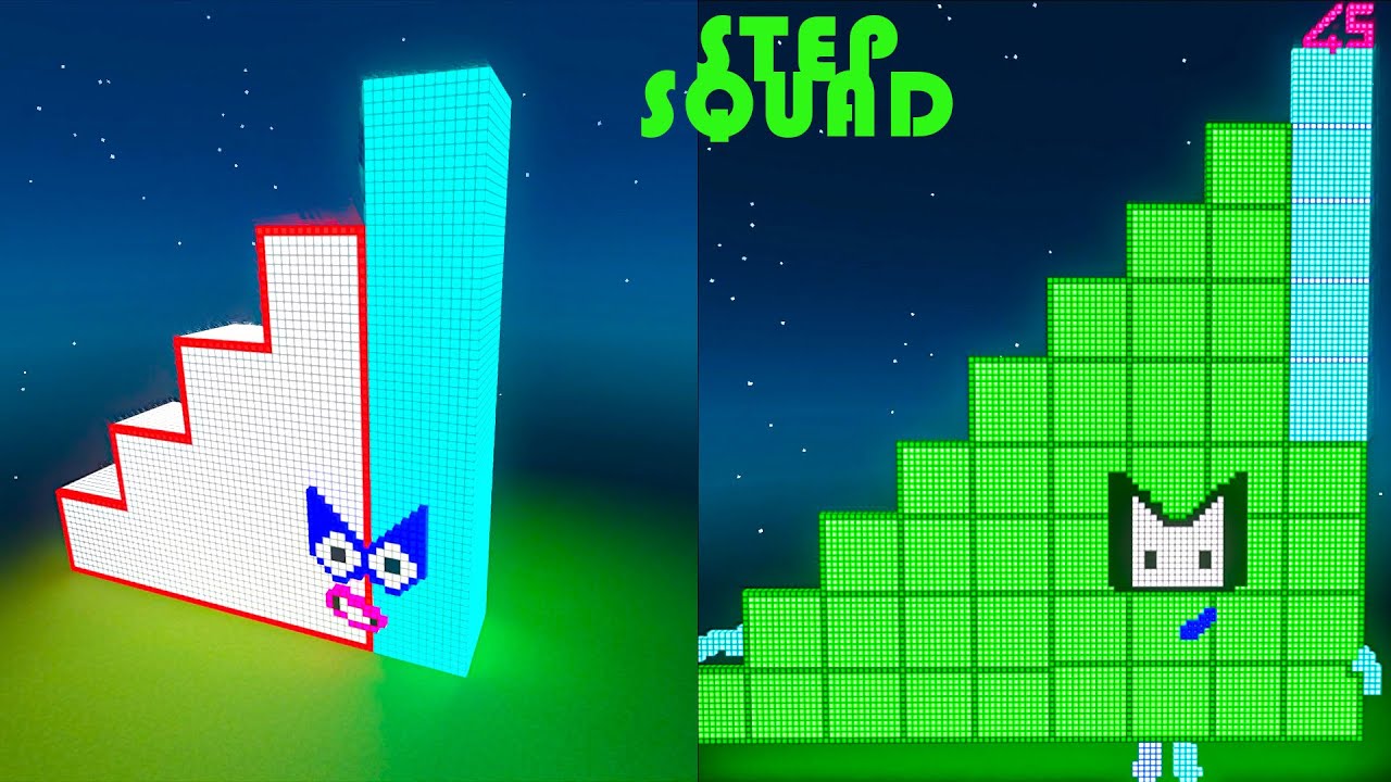 Building Step Squad in Dark NUMBERBLOCKS - YouTube