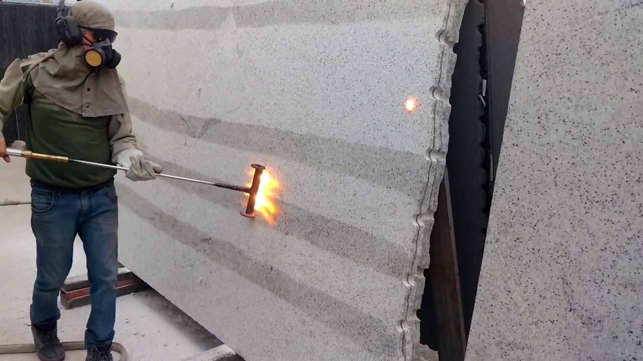 FLAMEADO DE GRANITO BLANCO SERENA - YouTube