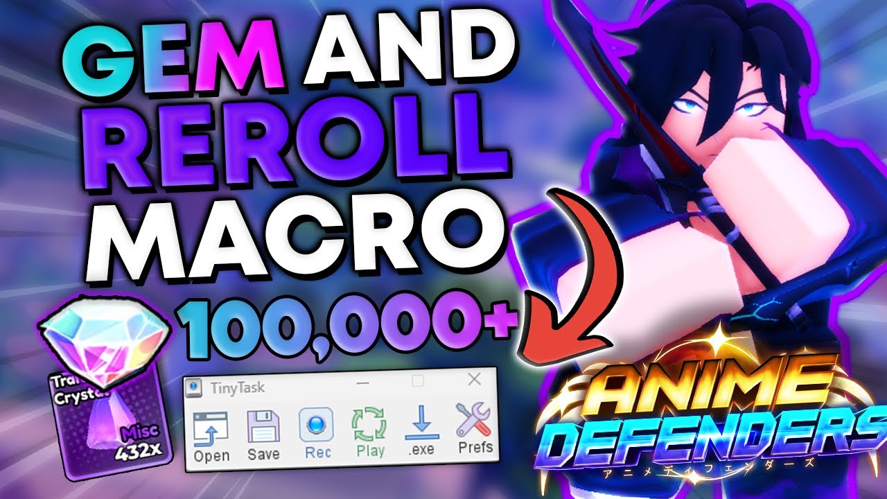 The *NEW* BEST AFK Gem/Reroll Macro For Update 1 Anime Defenders ...