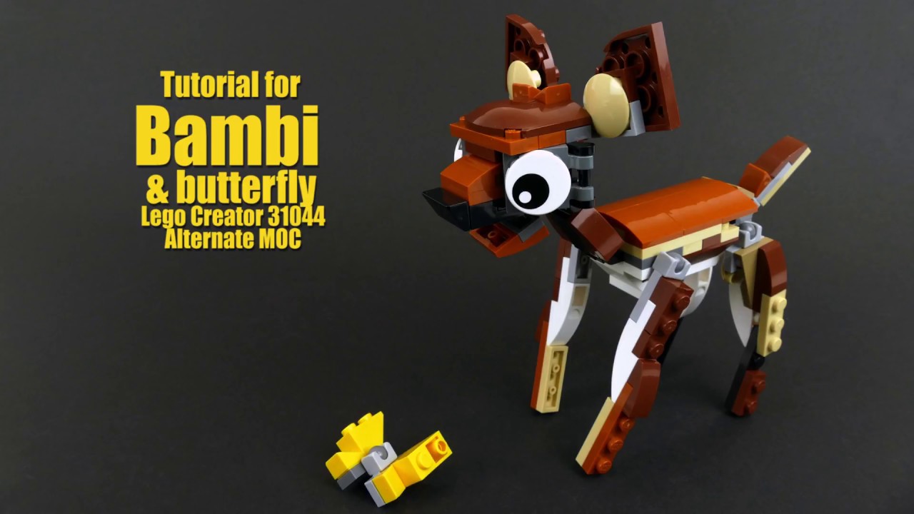 Tutorial for Bambi & Butterfly LEGO 31044 Alternate MOC (4K) - YouTube