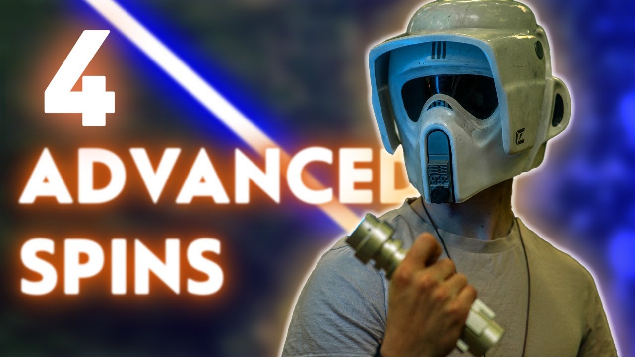 4 ADVANCED LIGHTSABER SPINS- TUTORIAL -STEP BY STEP - YouTube