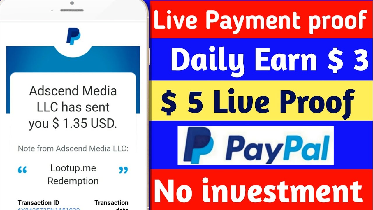 PAYPAL EARN MONEY | FREE PAYPAL MONEY APP | PAYPAL EARNING APP LIVE ...