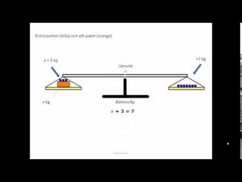 Algebra - Ekvationer - ekvationslösning - Balansmetoden - YouTube