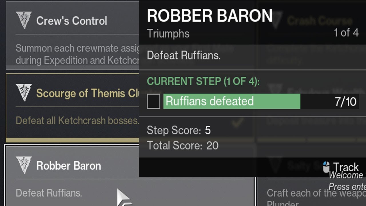 Destiny 2: How to complete "Ruffians Robber Baron" Triumph - YouTube