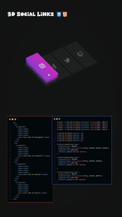 3d Animated Social Links Css And Html🧑‍💻 Coding Programming 2024 Csstricks Htmlcss Webdev