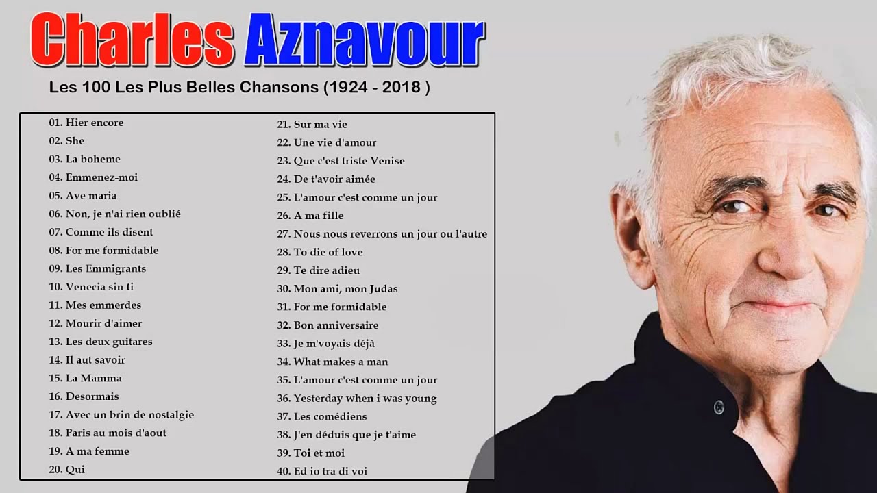 Charles Aznavour Greatest Hits - Best Songs Of Charles Aznavour ...