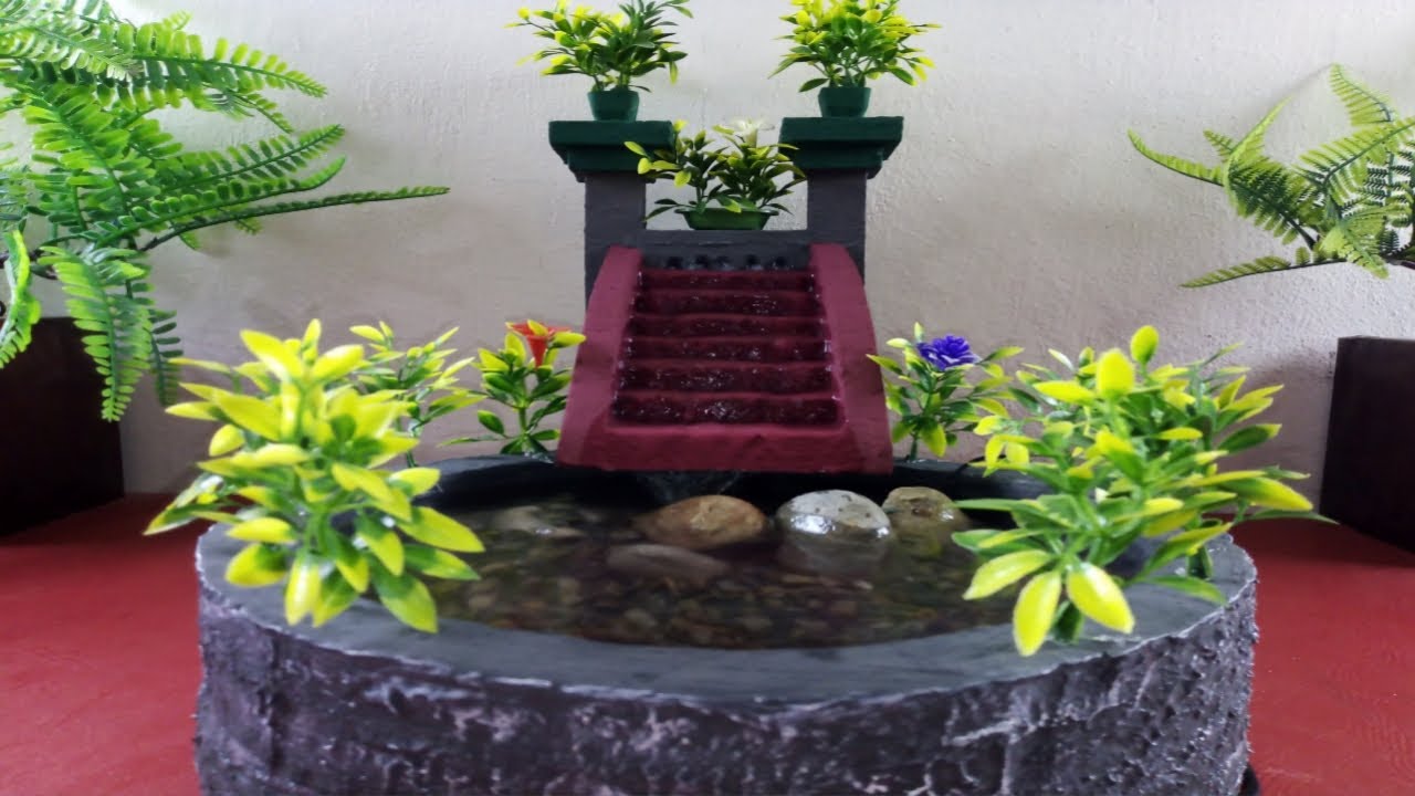 Build An Ancient waterfall | amazing waterfall | water fountain - YouTube