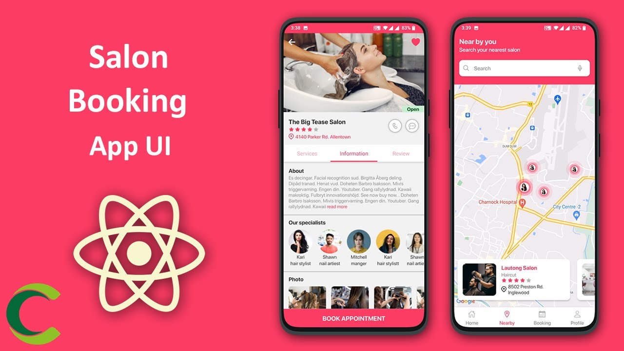 Salon Booking App UI in React Native - YouTube