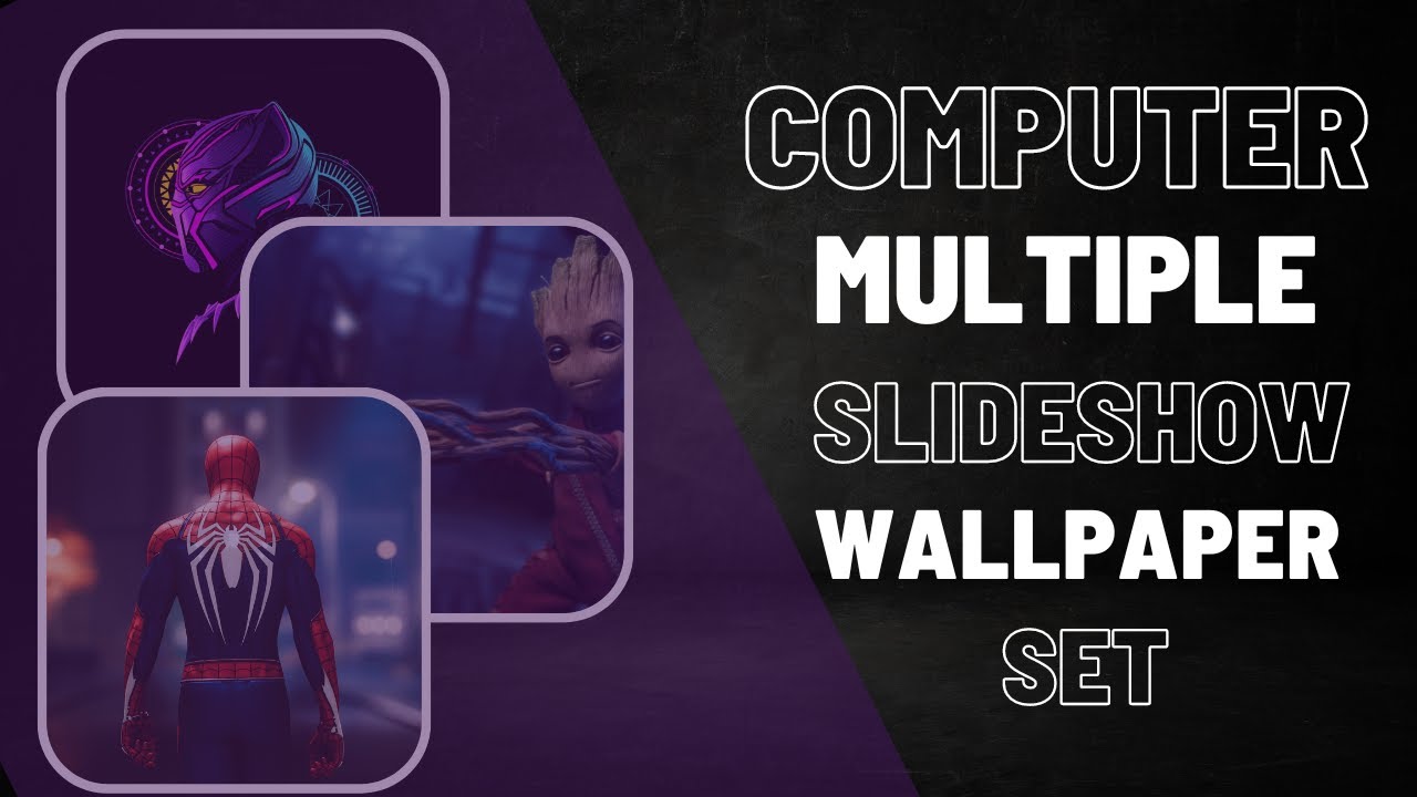 How to Set Computer or Laptop Multiple Slideshow Wallpaper - YouTube