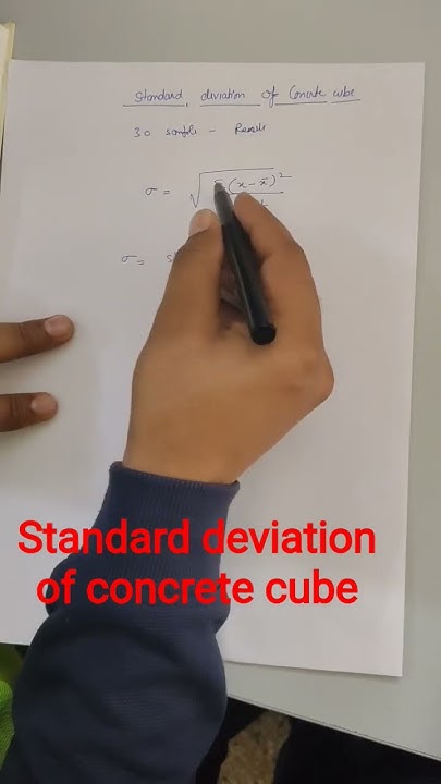 how to calculate the standard deviation of concrete cubes ?#concrete # ...
