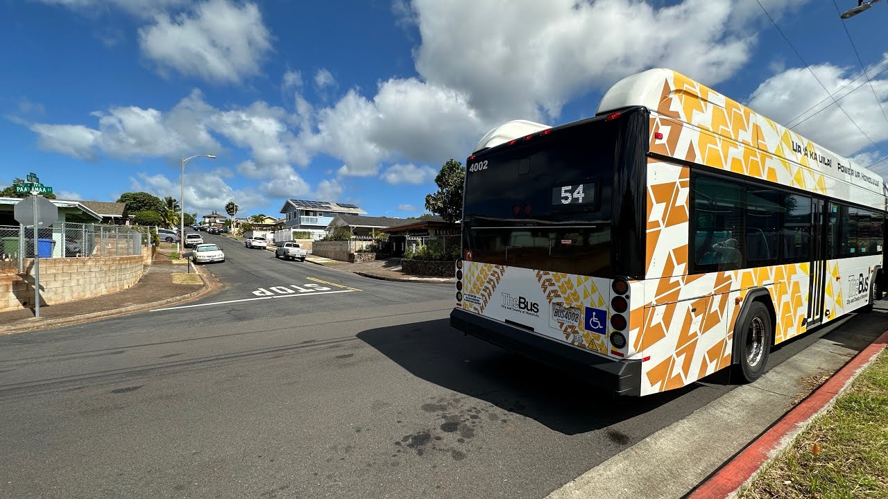 Honolulu TheBus Route 54 Lower Pearl City, Bus 4002 (Part 3) - YouTube