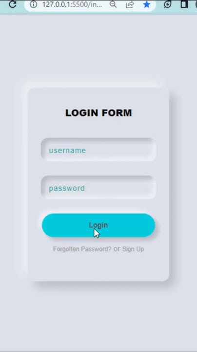 Neumorphism Login Form UI Design using HTML & CSS #shorts - YouTube