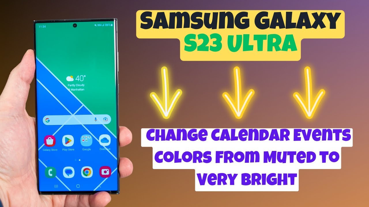 How to Change Calendar Events Colors From Muted to Very Bright Samsung ...