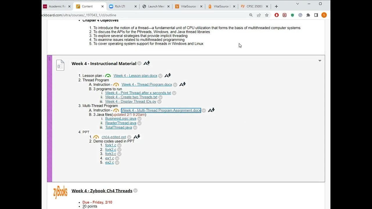 OS Week 4 Multi thread Java Program Demo - YouTube